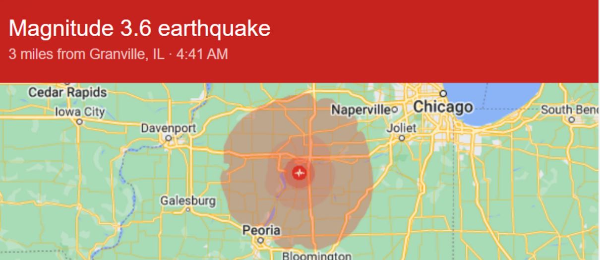 Magnitude 3.6 earthquake rattles parts of northern Illinois, USGS and ...