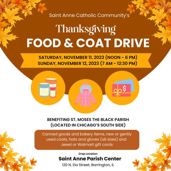 Thanksgiving Food & Coat Drive this weekend | The Barrington Hills Observer